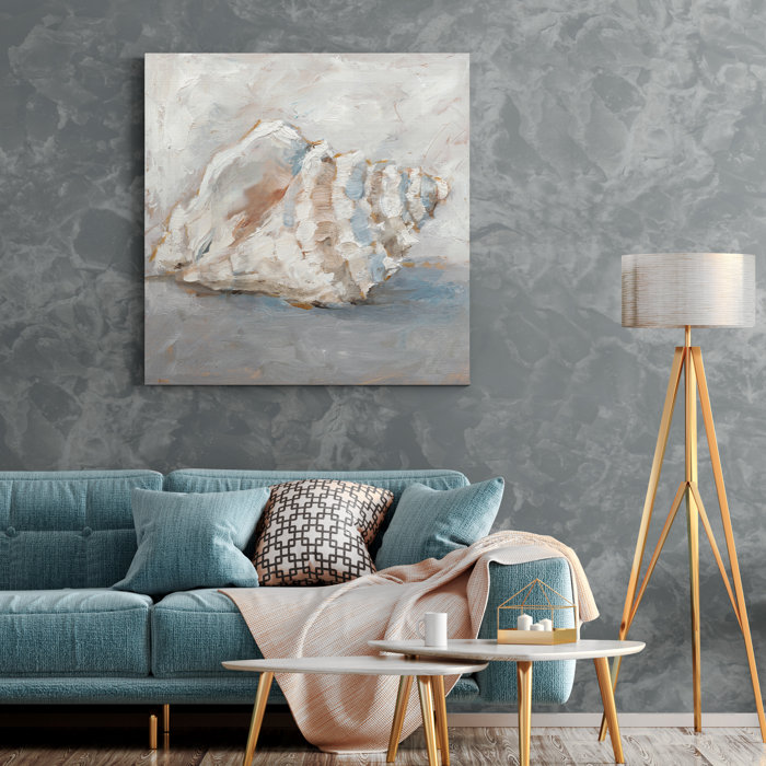 Millwood Pines Blue Shell Study II - Wrapped Canvas & Reviews | Wayfair